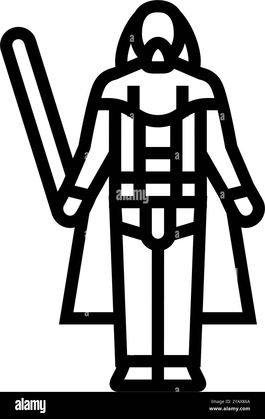 movie cosplay male line icon vector illustration Stock Vector Image ...