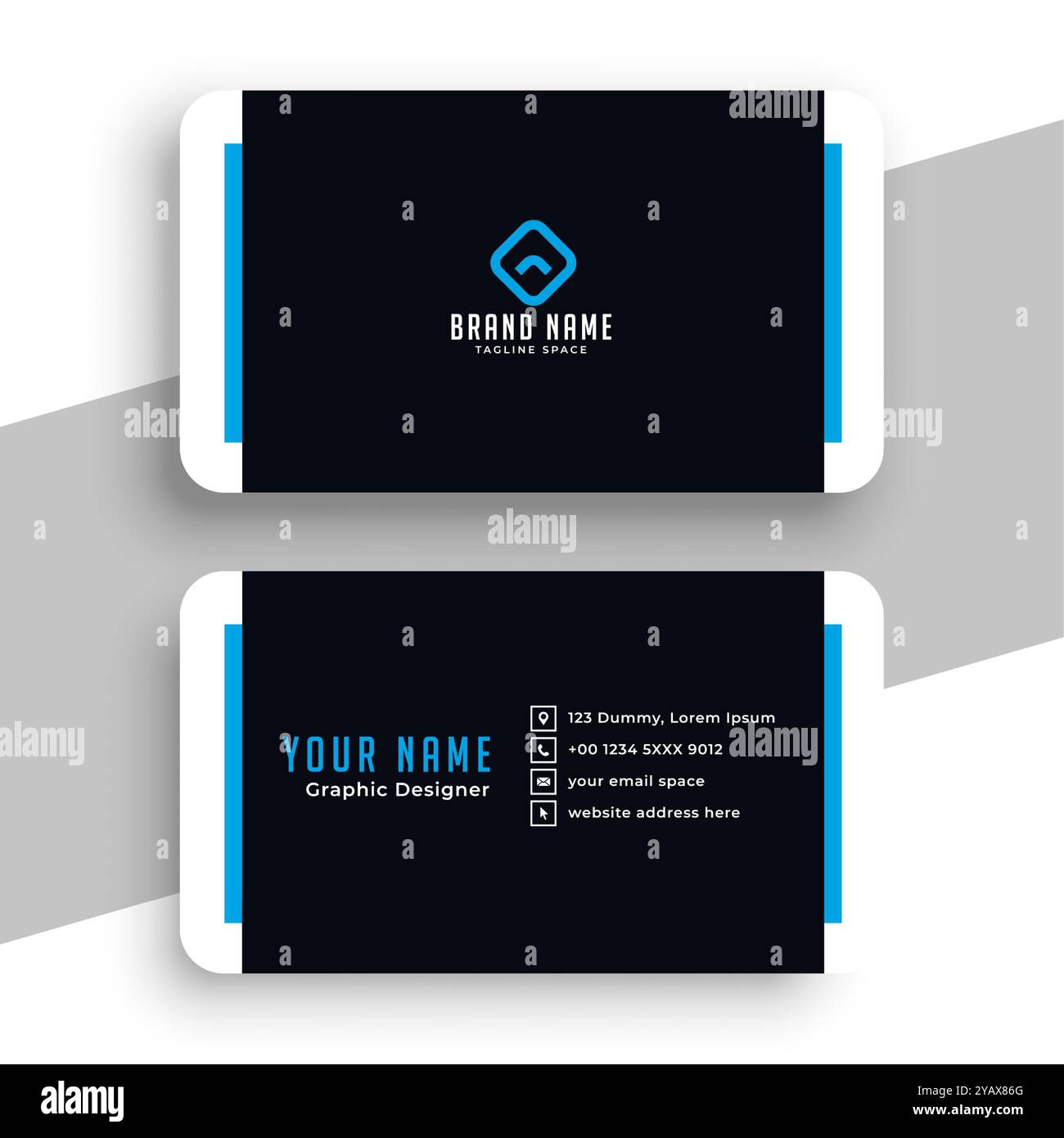 modern corporate visiting card template for individual contact vector ...