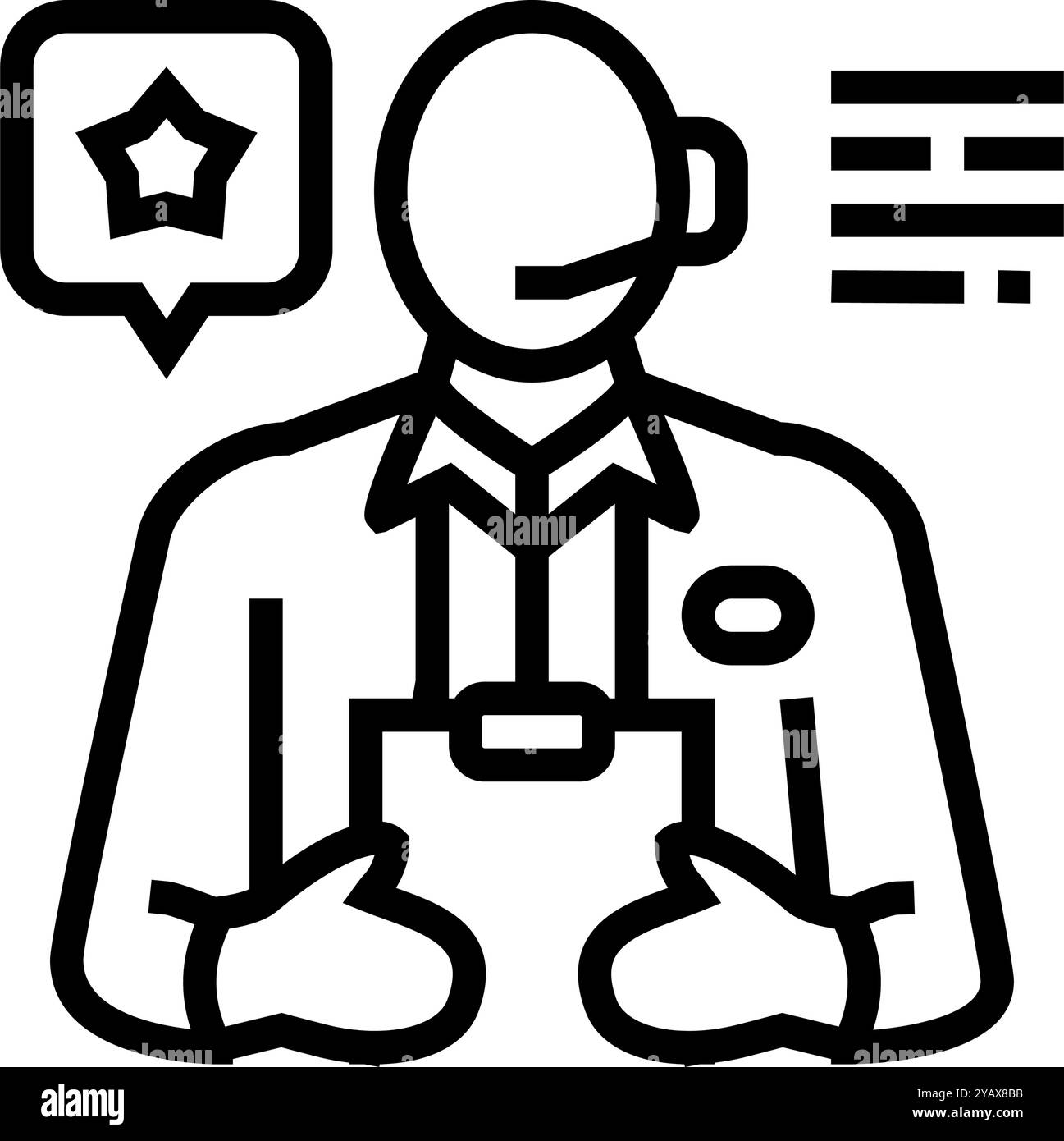 On Site Management Line Icon Vector Illustration Stock Vector Image And Art Alamy