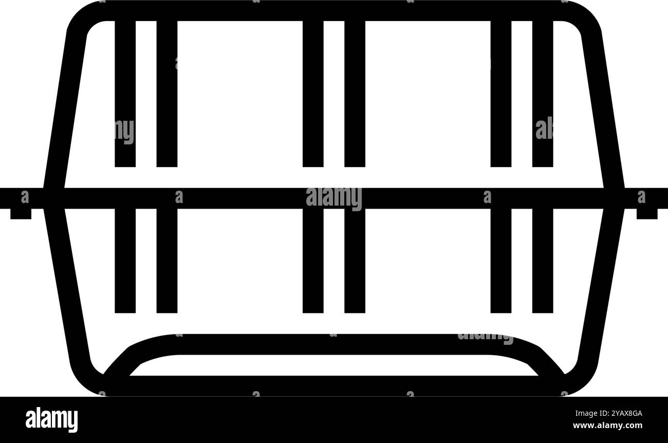 container plastic package line icon vector illustration Stock Vector ...