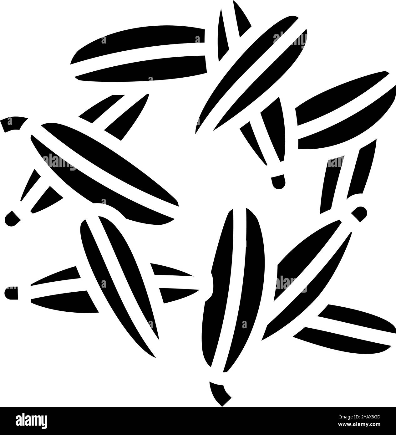 fennel seeds ayurvedic herb glyph icon vector illustration Stock Vector ...