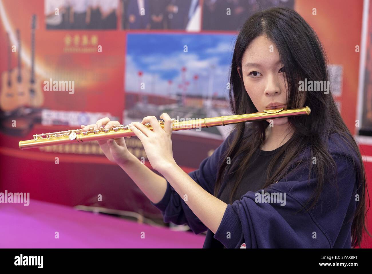 People visit the 2024 Music China expo in Shanghai, China, 12 October ...