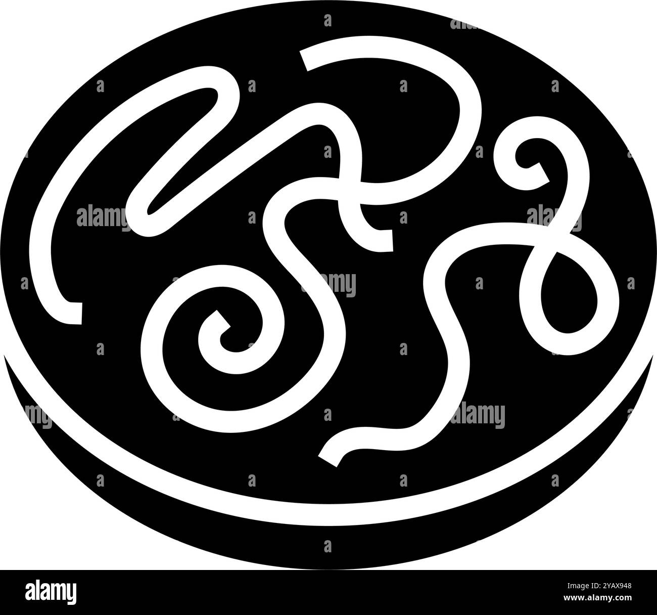 helminth worm parasite glyph icon vector illustration Stock Vector ...