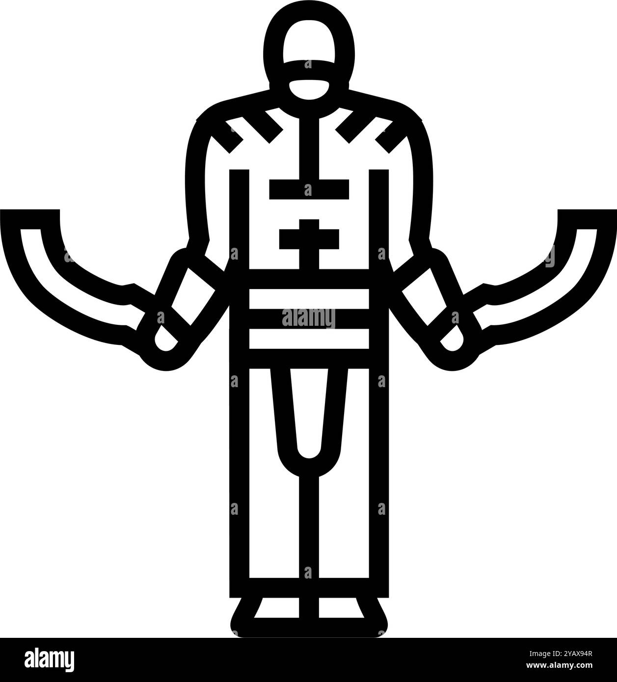 tv series cosplay male line icon vector illustration Stock Vector Image ...