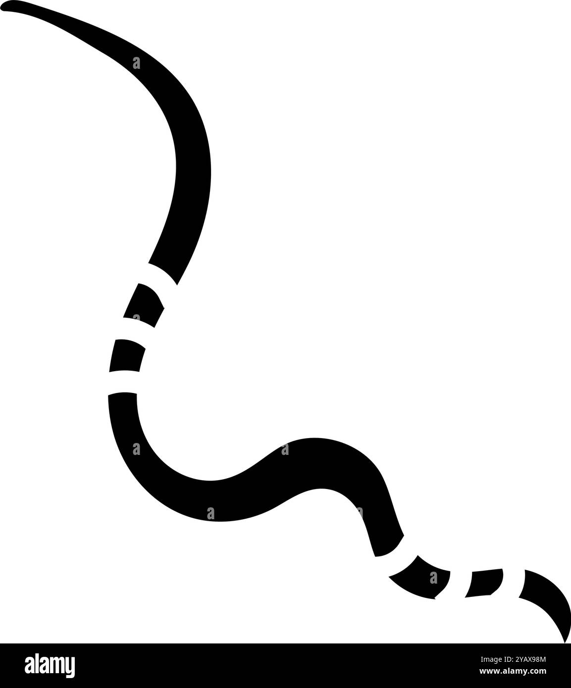 parasite worm glyph icon vector illustration Stock Vector Image & Art ...