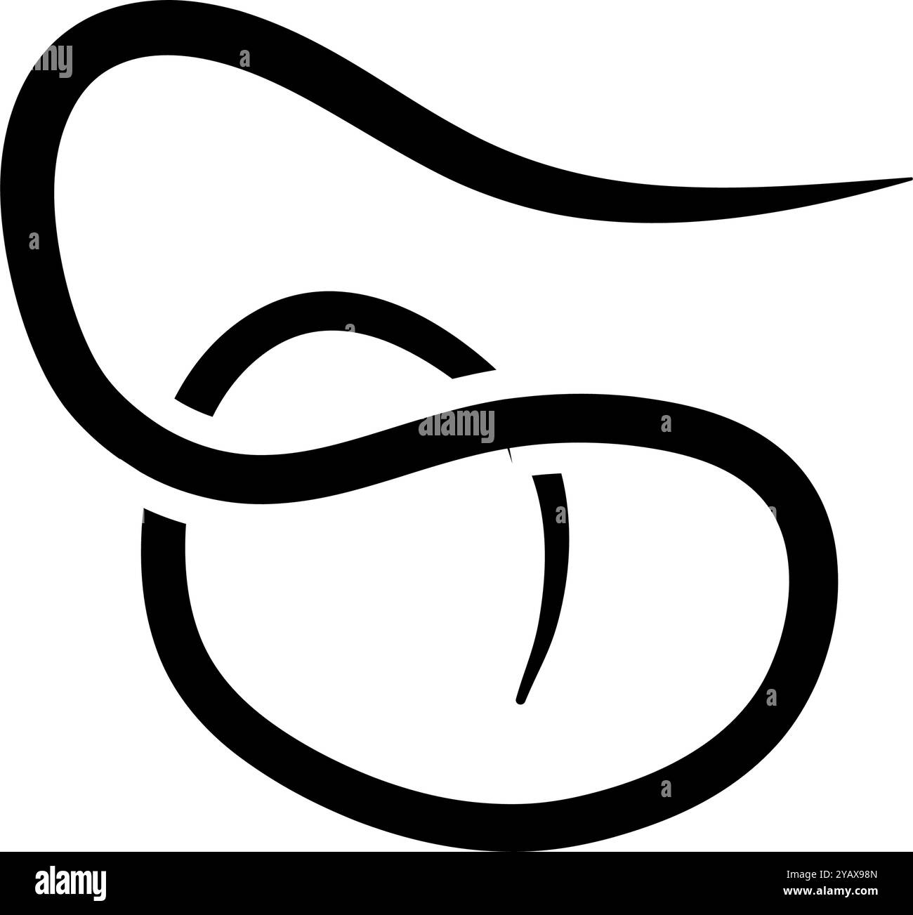 roundworm parasite glyph icon vector illustration Stock Vector Image ...