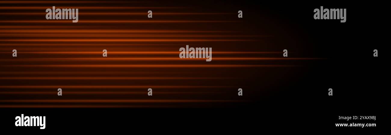 Abstract red laser beam. Lighting effect. Directional spotlight. Light ...