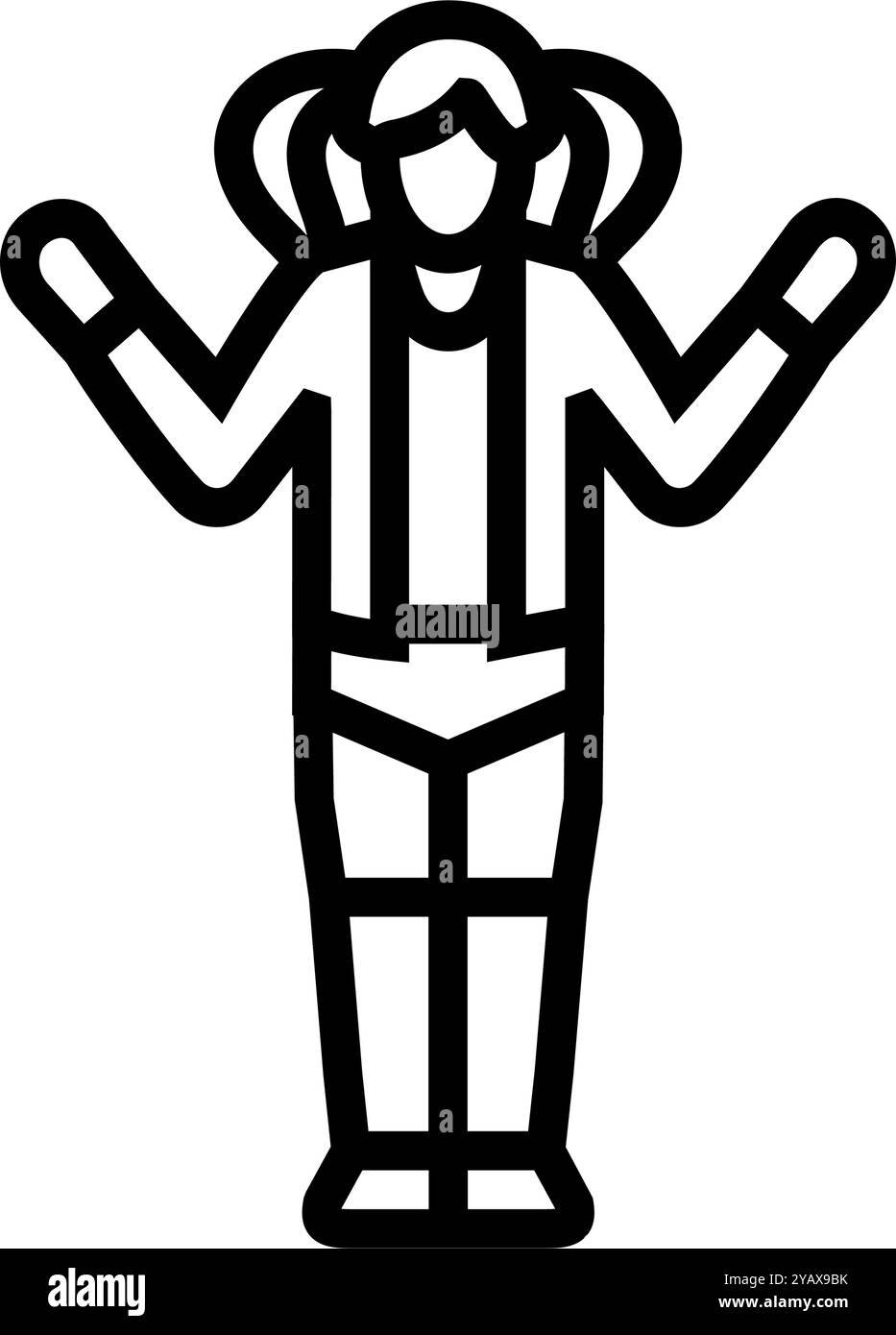 movie cosplay female line icon vector illustration Stock Vector Image ...