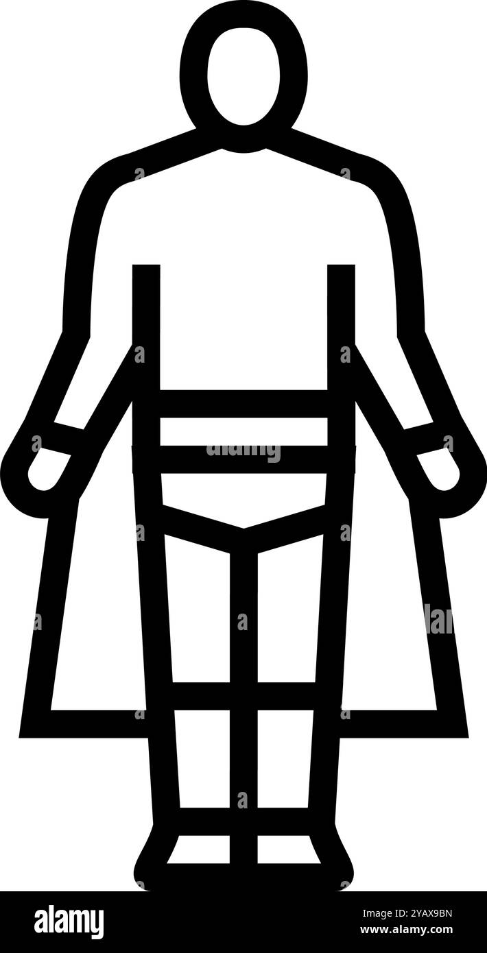 comic book cosplay male line icon vector illustration Stock Vector ...