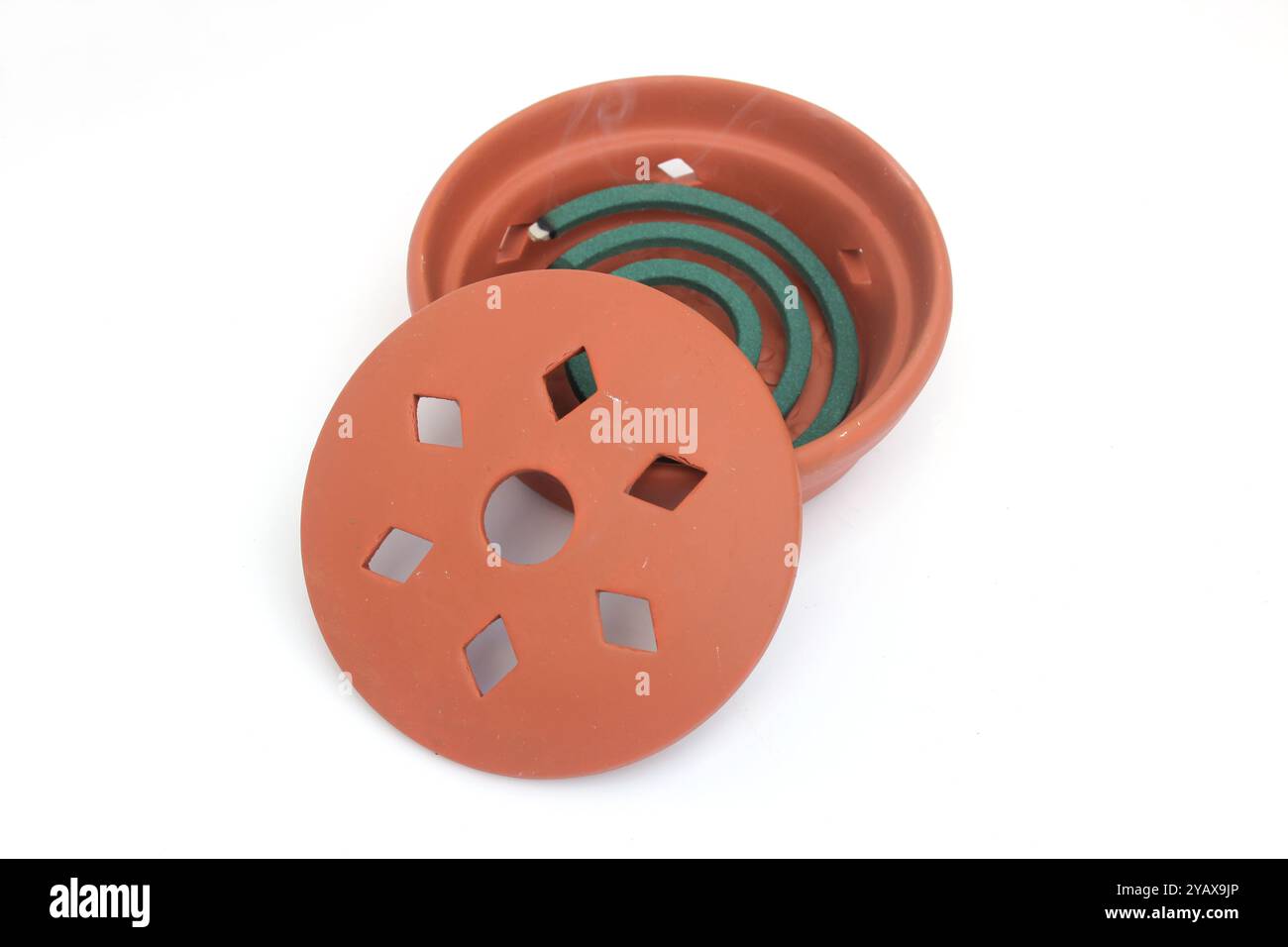 Mosquito and Flying Insect Repelling Coils on White Background Stock ...