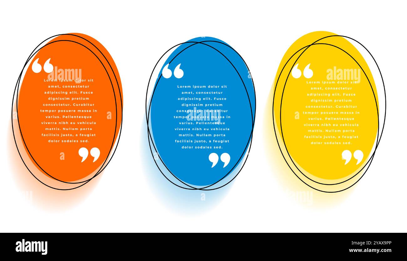 collection of modern citation frame sign for social dialog or comment ...