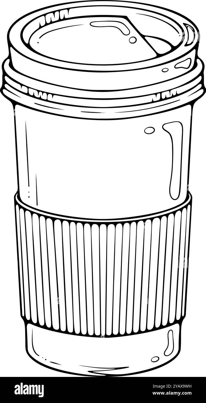 Vector cafe take away Black and White Stock Photos & Images - Alamy