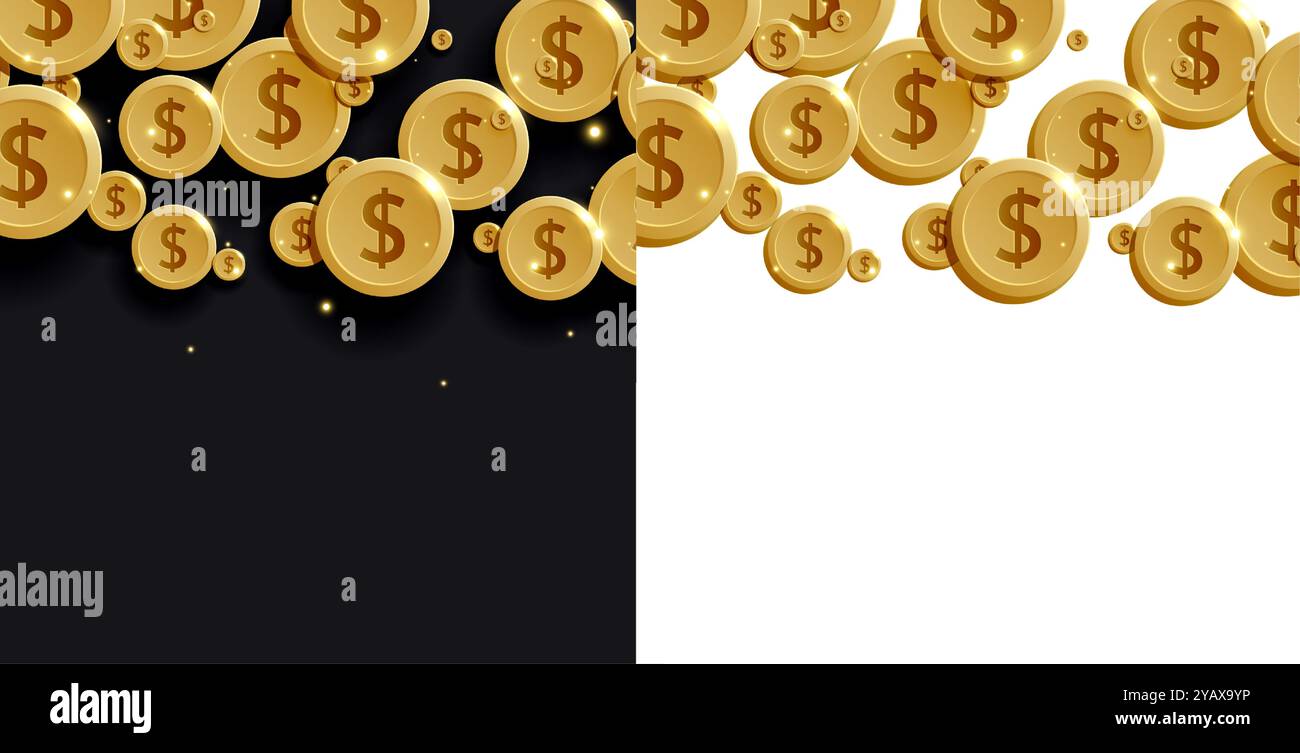 international currency golden dollar symbol background design vector ...