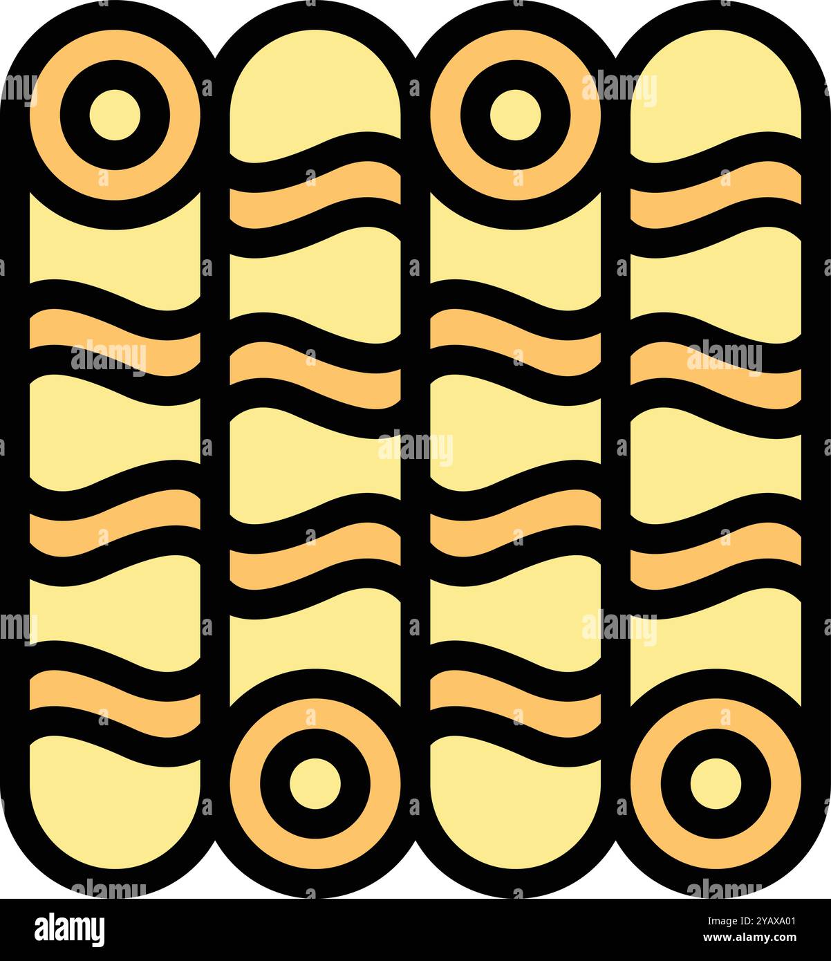 Vector icon of round fabric rolls showing a wavy pattern Stock Vector ...