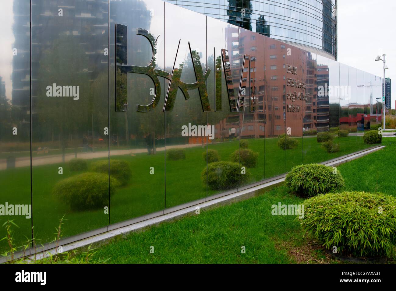 Europe Italy Milan BAM park Biblioteca degli Alberi in central Milano ...