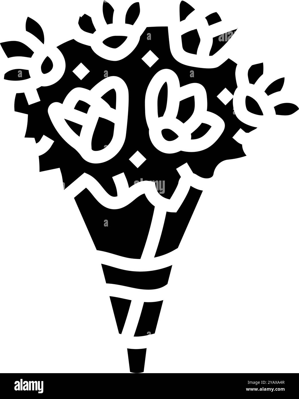 Hand tied bunch of flowers Stock Vector Images - Alamy