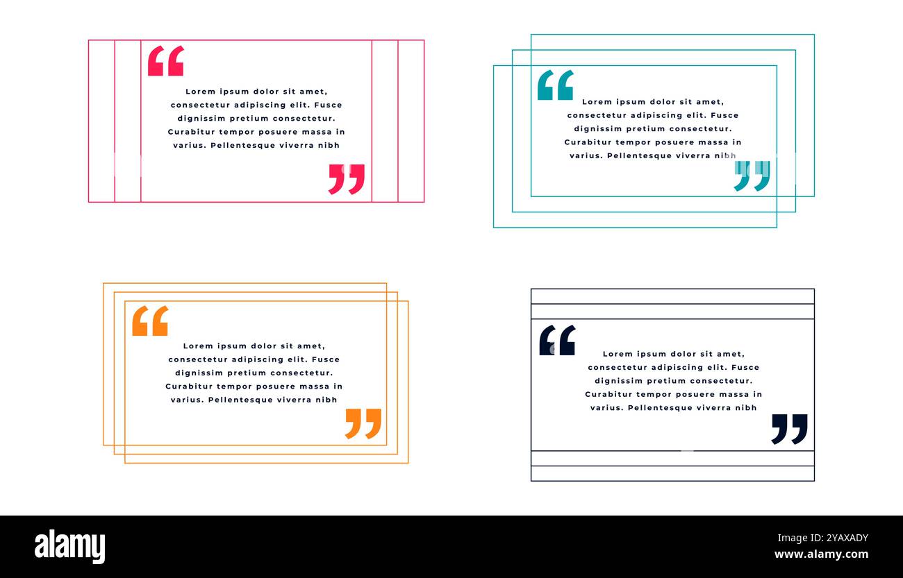 collection of quote box frame template for web talk or comment vector ...