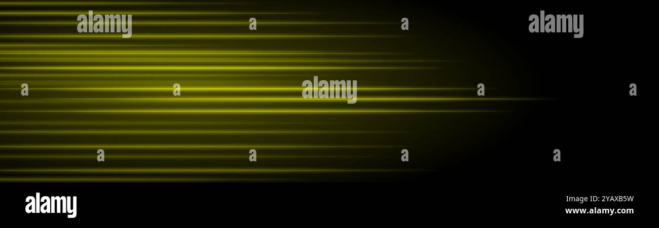 Abstract golden laser beam. Lighting effect. Directional spotlight ...