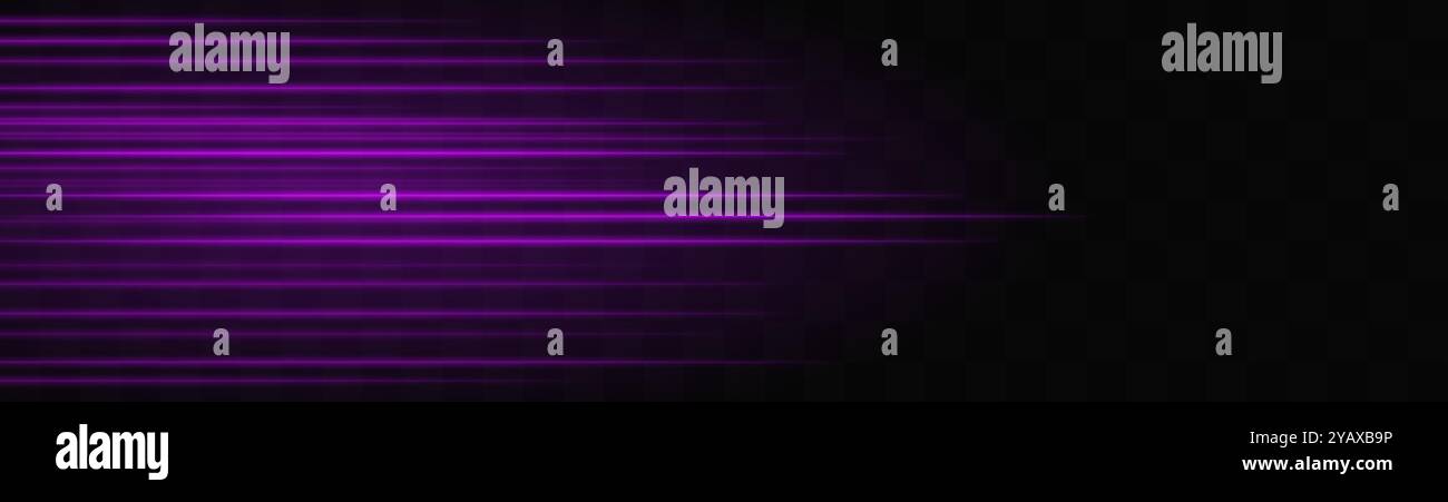 Abstract purple laser beam. Lighting effect. Directional spotlight ...