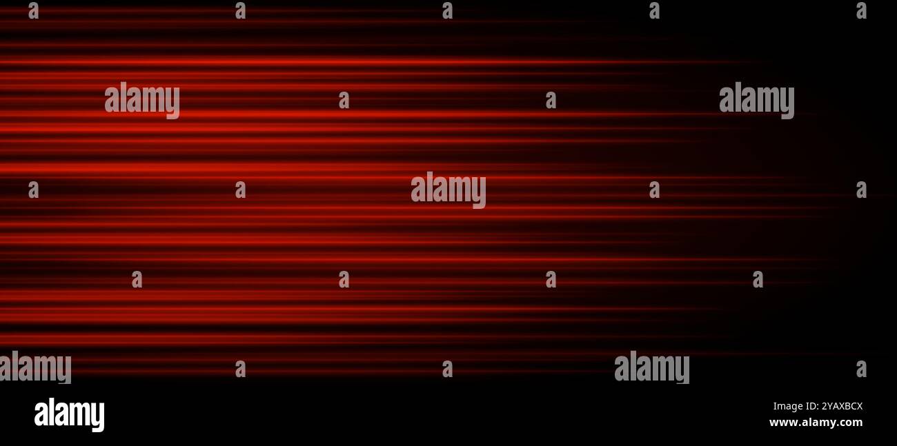 Abstract red laser beam. Lighting effect. Directional spotlight. Light ...