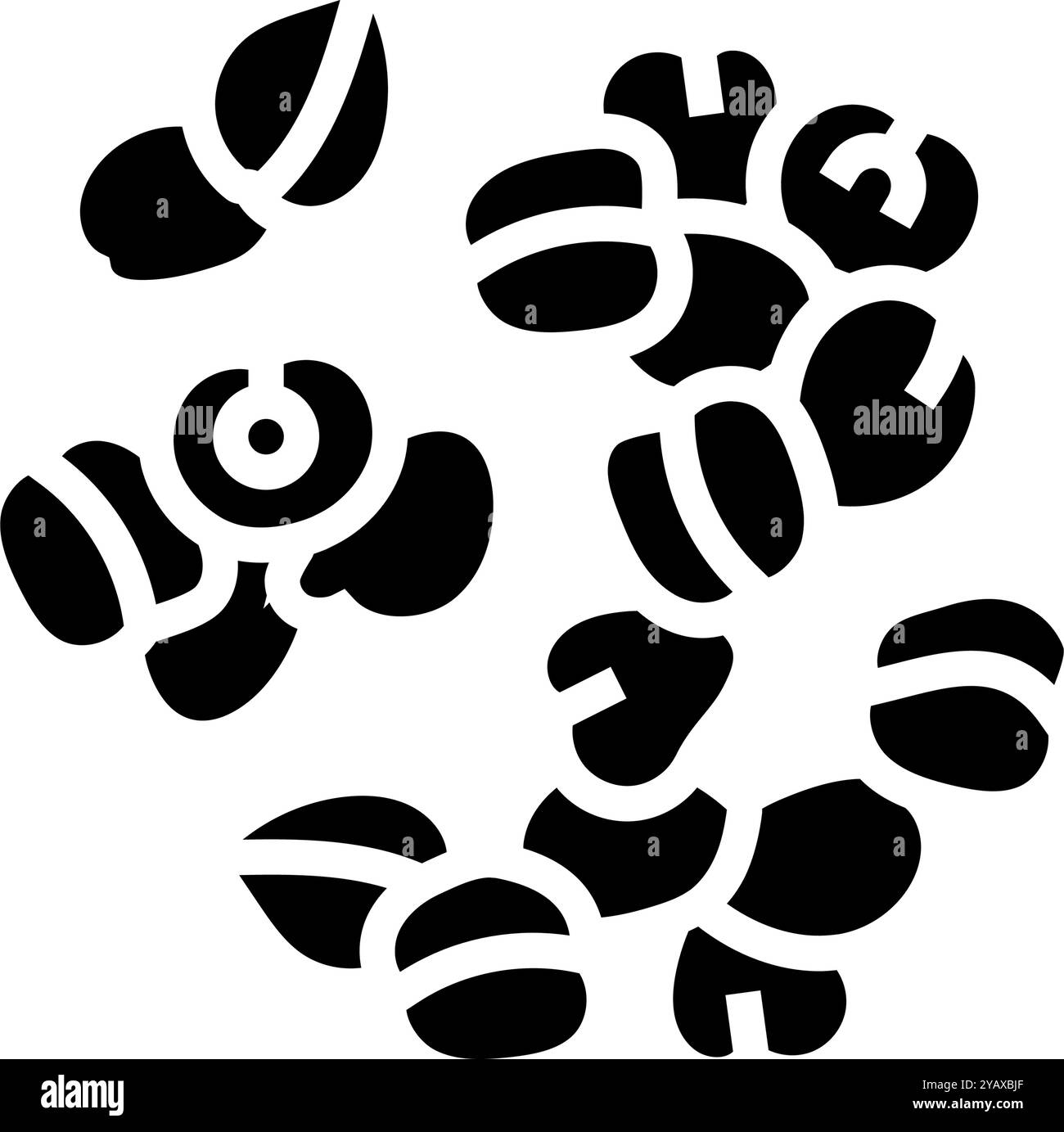 chickpeas vegan food glyph icon vector illustration Stock Vector Image ...