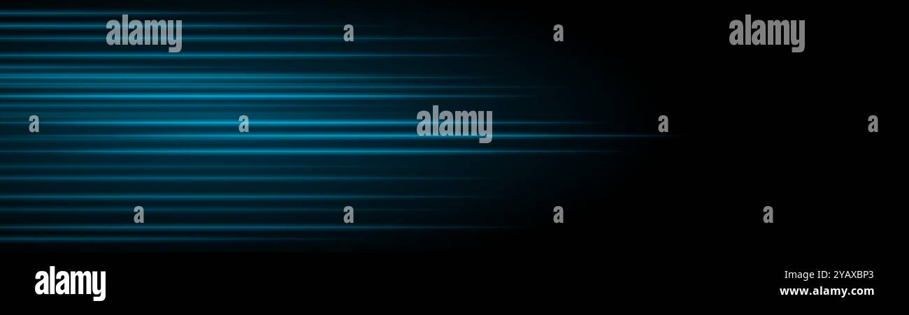 Abstract blue laser beam. Lighting effect. Directional spotlight. Light ...