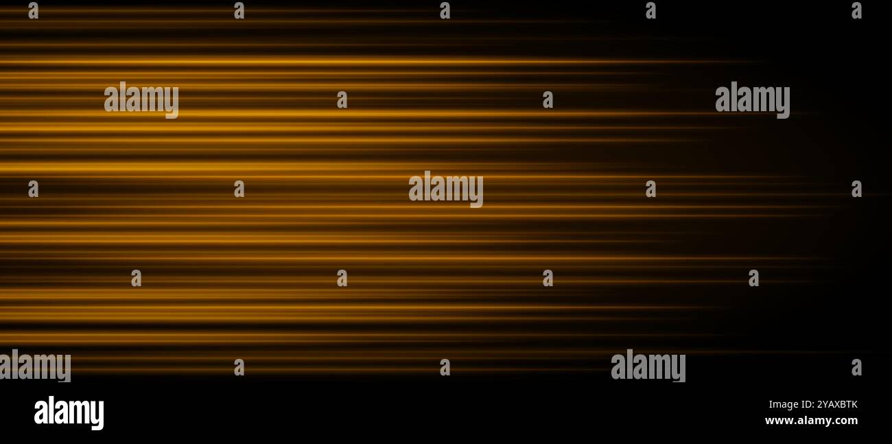 Abstract golden laser beam. Lighting effect. Directional spotlight ...