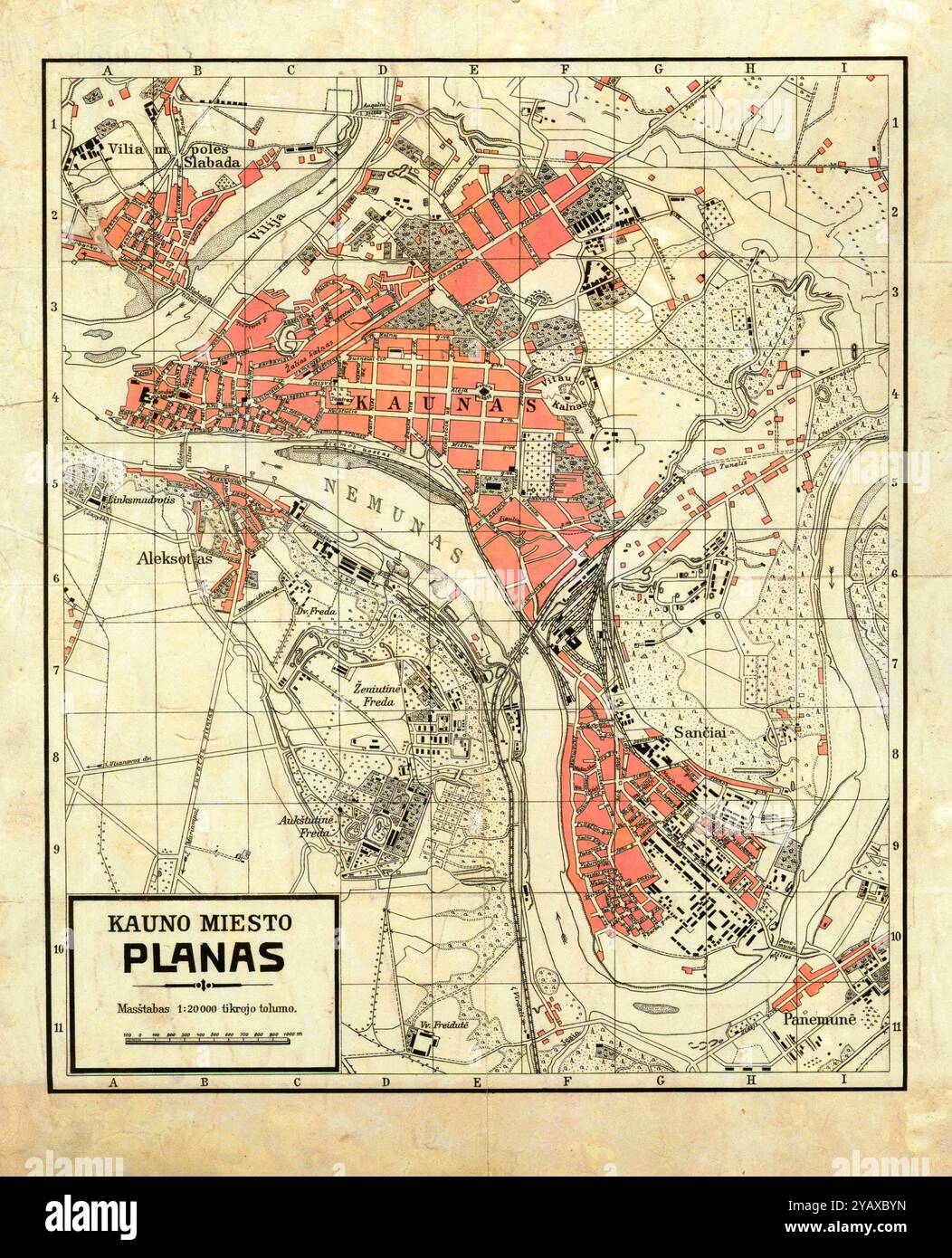 Kaunas map hi-res stock photography and images - Alamy