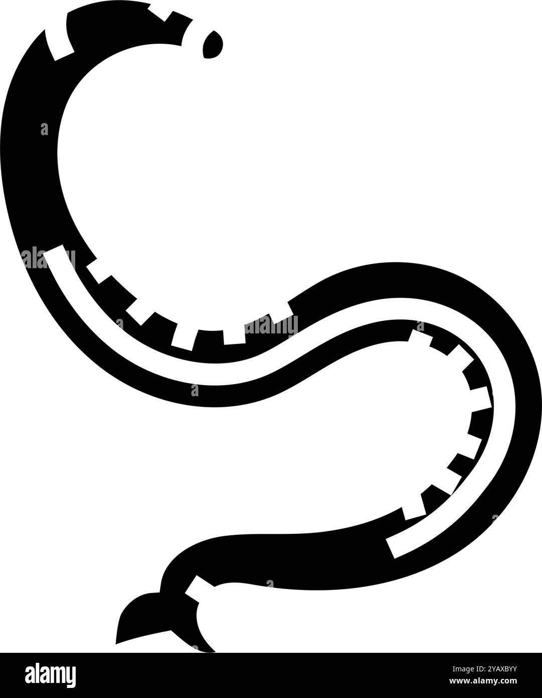 hookworm parasite glyph icon vector illustration Stock Vector Image ...