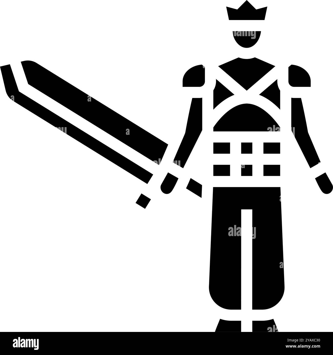 fantasy cosplay male glyph icon vector illustration Stock Vector Image ...