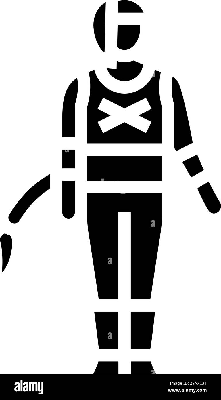 video game cosplay female glyph icon vector illustration Stock Vector ...
