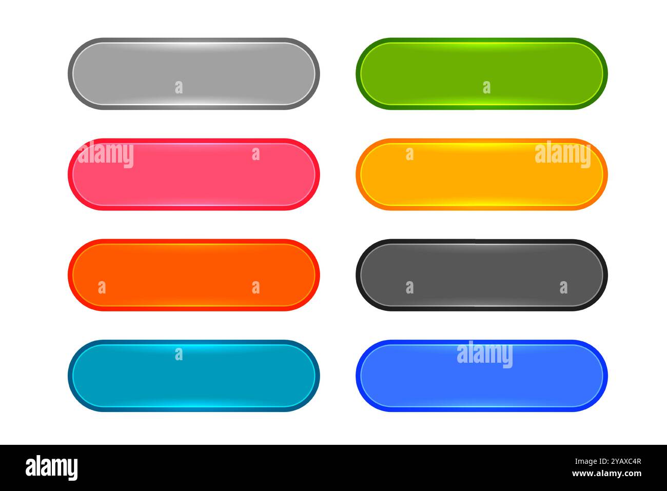 collection of 3d web app button element sign design vector Stock Vector ...