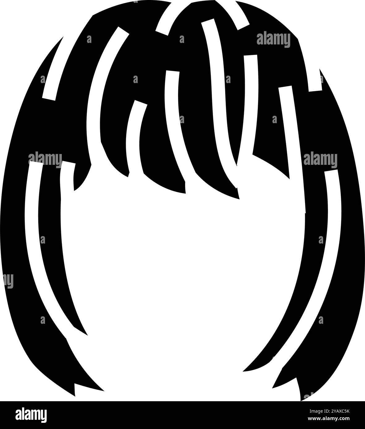 wig сosplay glyph icon vector illustration Stock Vector Image & Art - Alamy