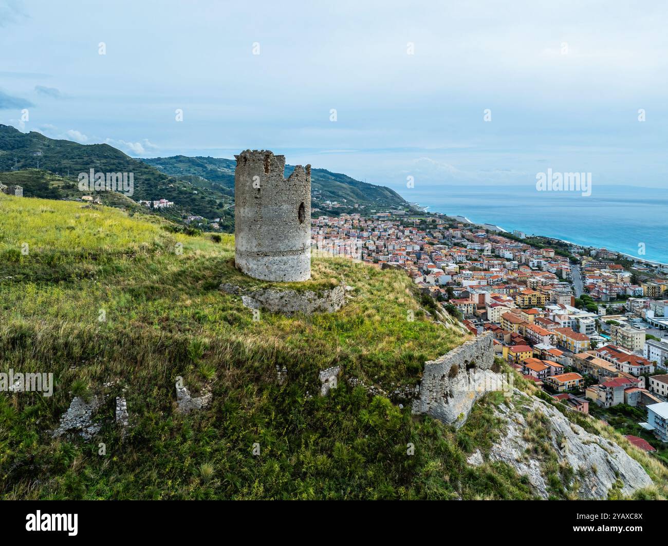 Ruins of the Church of Saint Francis of Assisi and Amantea Castle from ...
