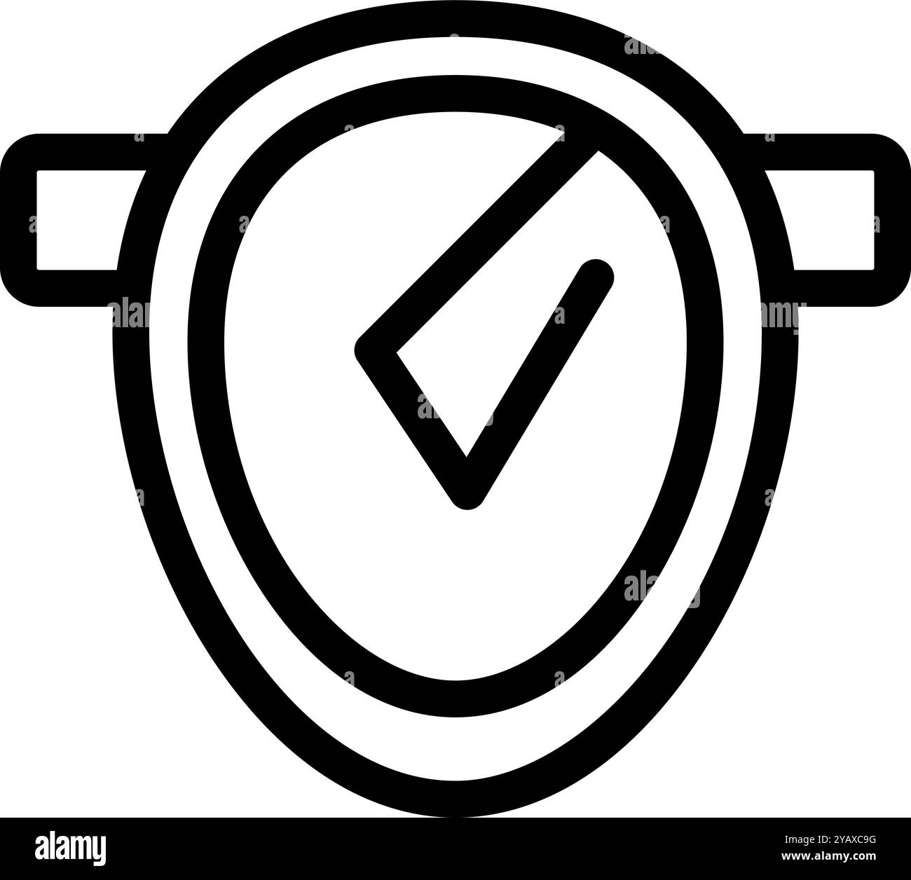 Smart watch displaying a check mark icon on the screen, indicating a successful action or task ...