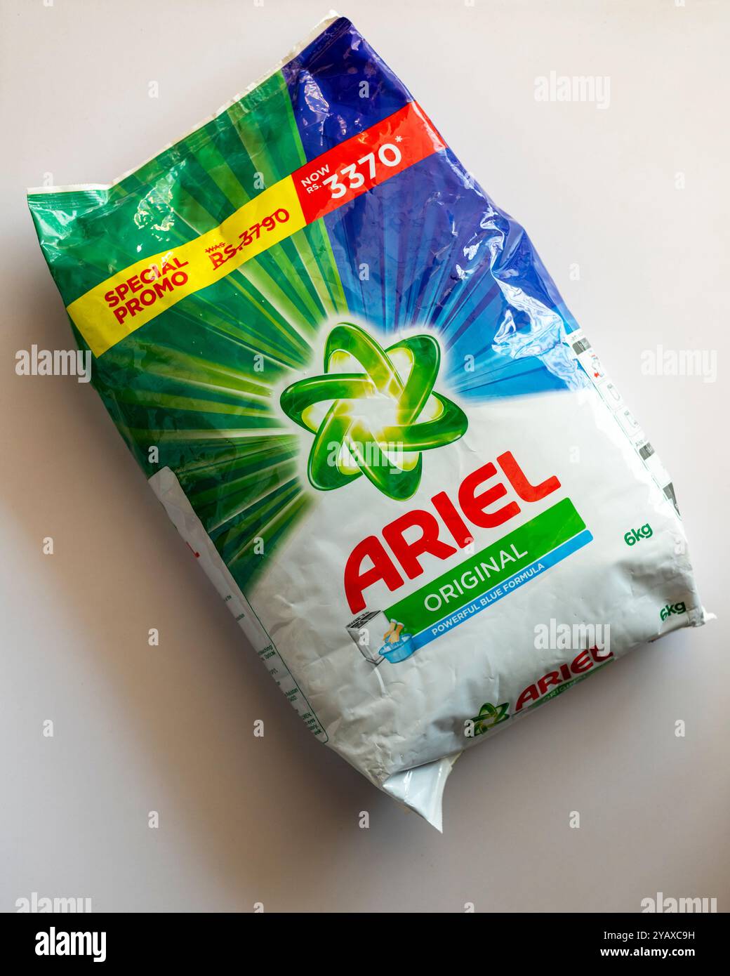 Ariel Laundry Powder Pack on White Isolated Background Stock Photo - Alamy
