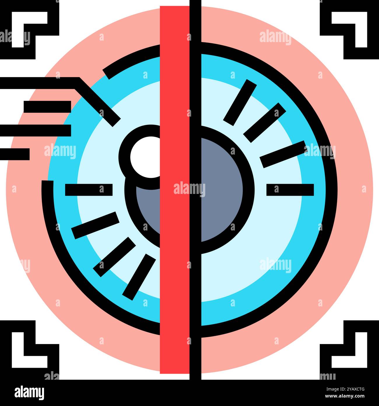 Iris scan biometric color Stock Vector Images - Alamy