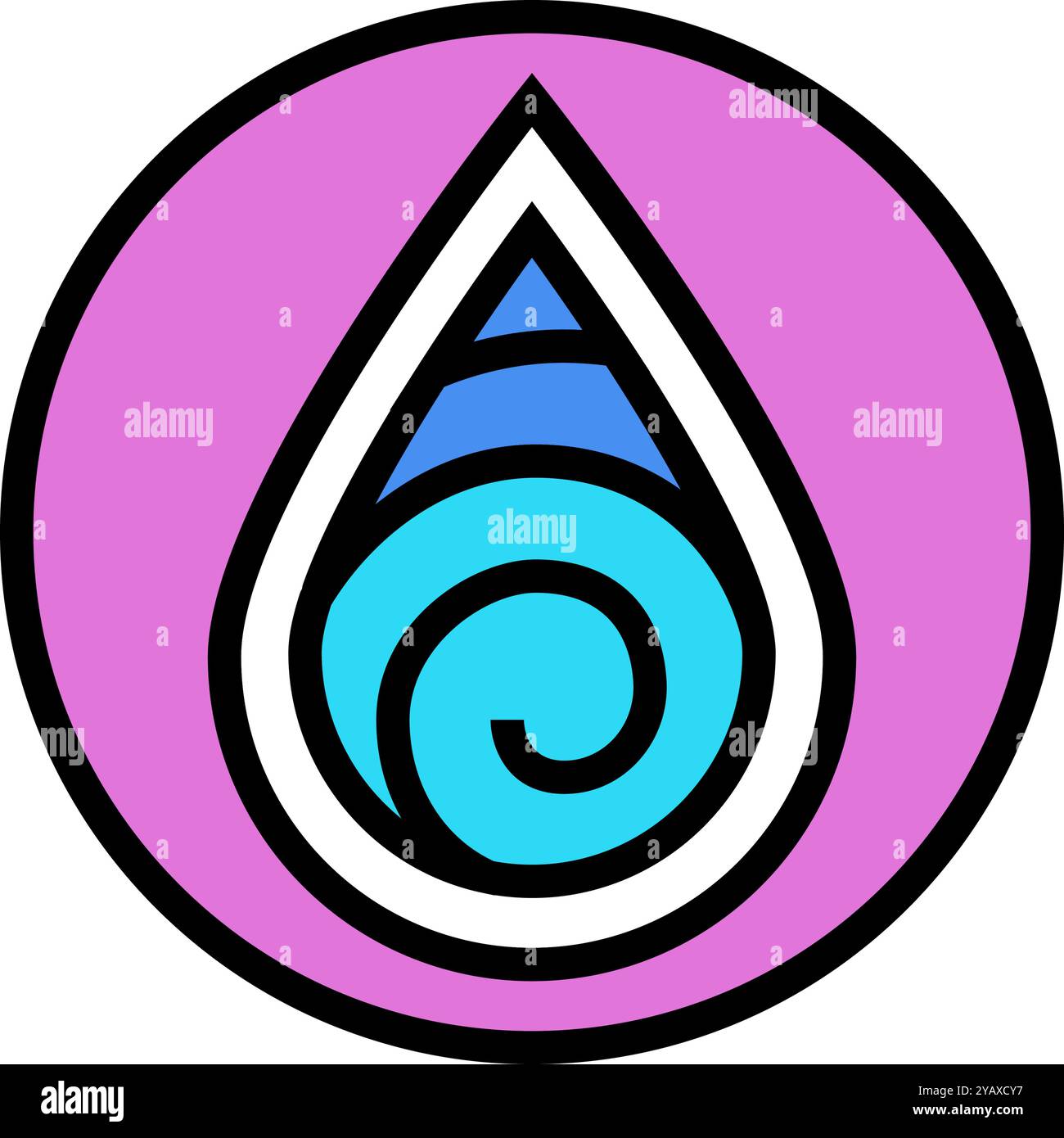 water droplet acupuncture color icon vector illustration Stock Vector ...