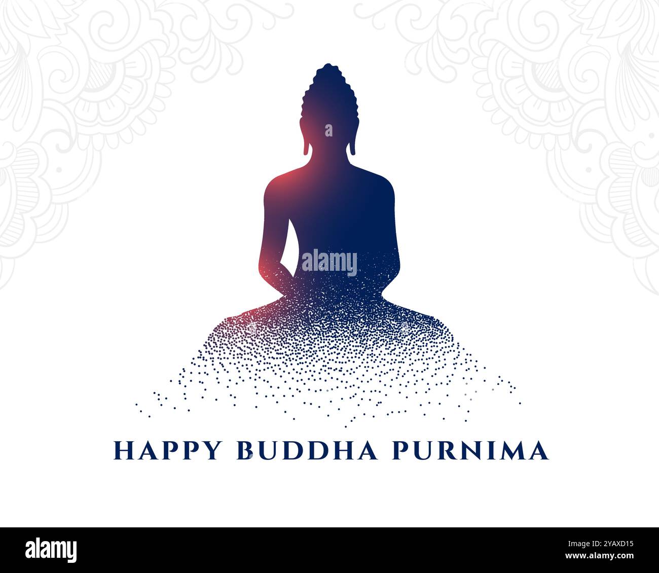 elegant buddha or guru purnima event background in particle style ...
