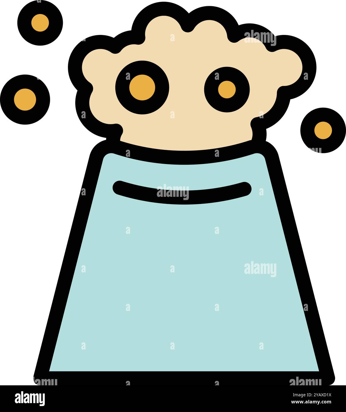 Cartoon volcano erupting, spewing hot lava and smoke in the air Stock ...