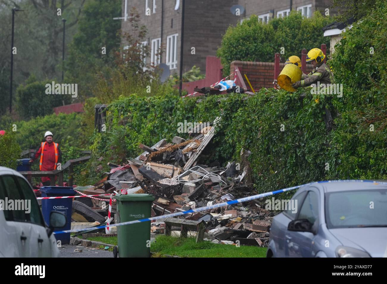 The scene at Violet Close in Benwell, Newcastle-Upon-Tyne, after three ...
