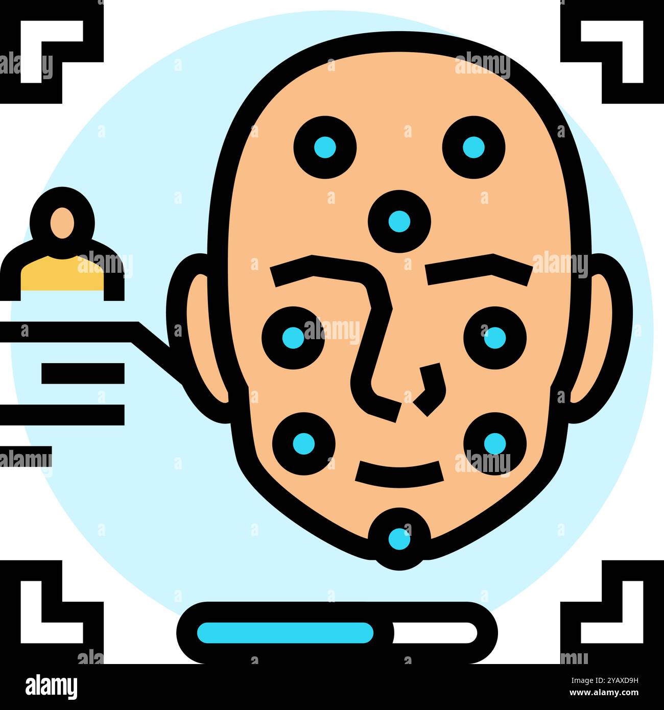 facial recognition color icon vector illustration Stock Vector Image ...
