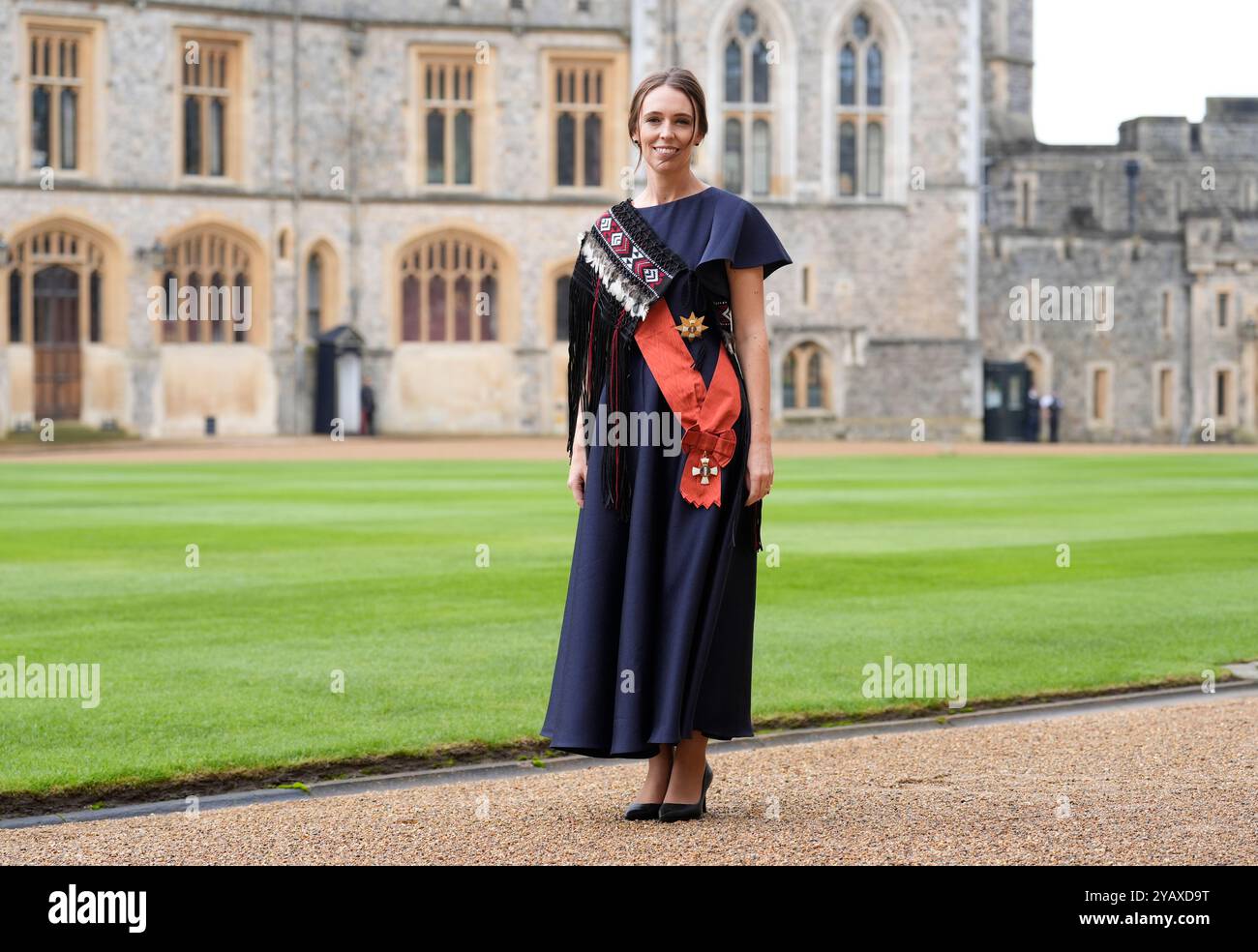 Dame Jacinda Ardern poses fo a photo after being made a Dame Grand ...