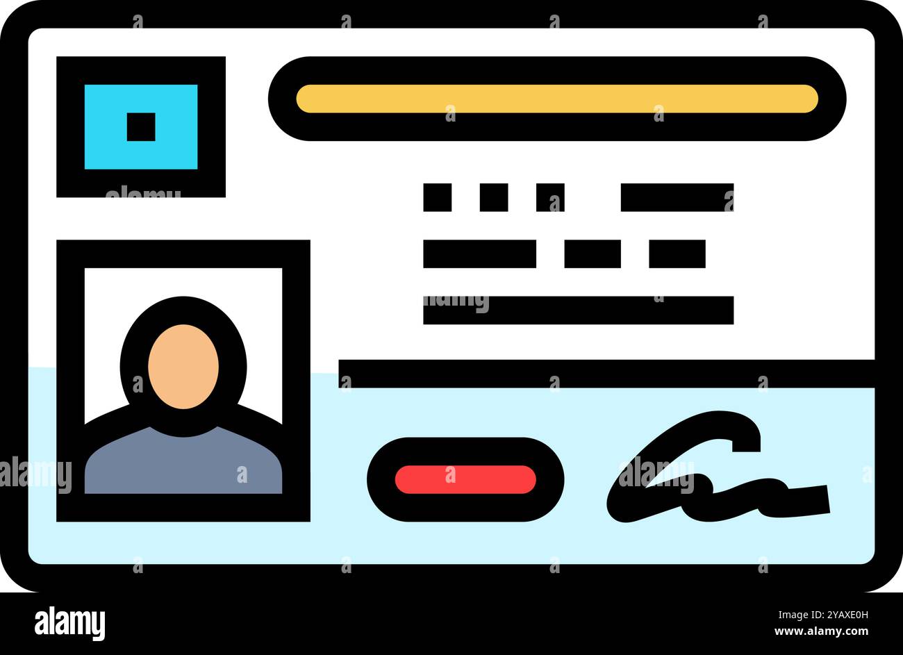 id card biometric color icon vector illustration Stock Vector Image ...