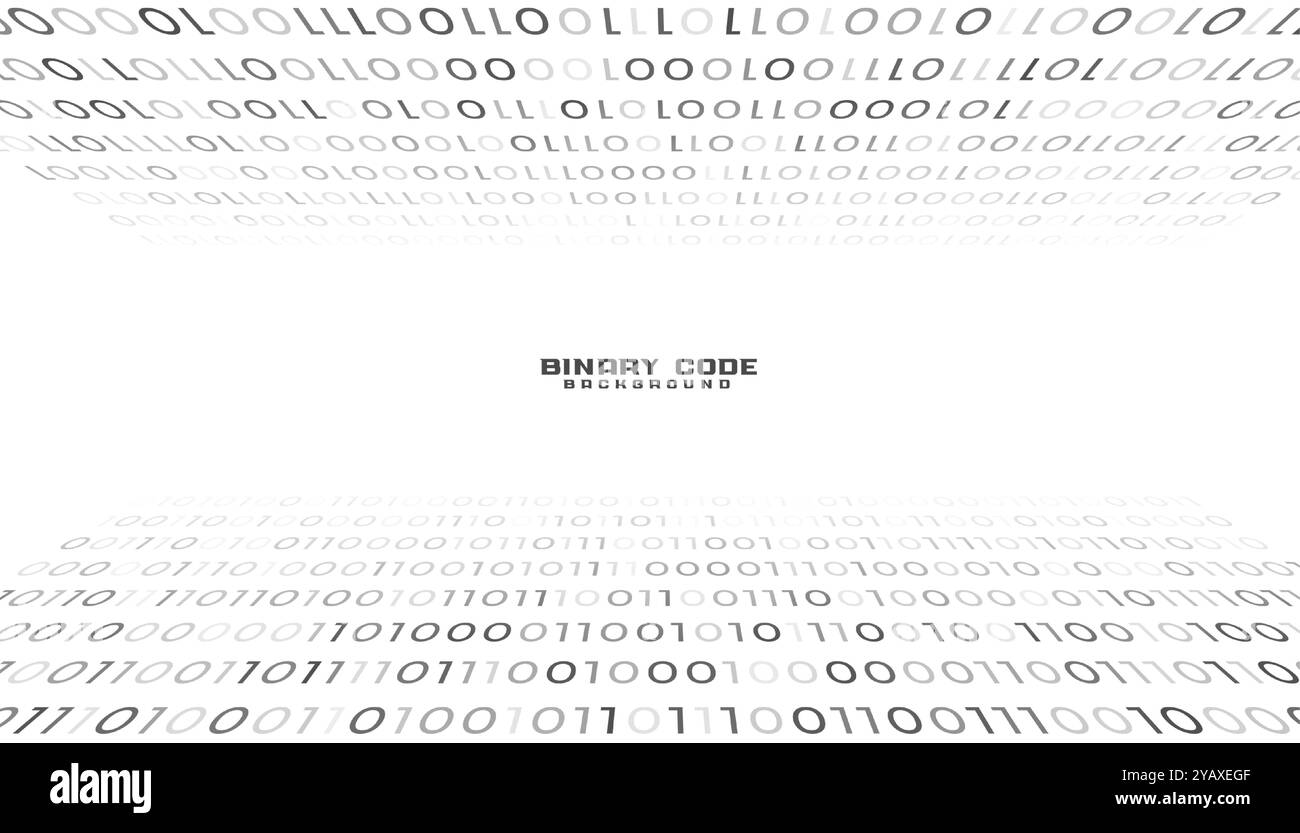 zero and one binary number system white background design vector Stock Vector Image & Art - Alamy