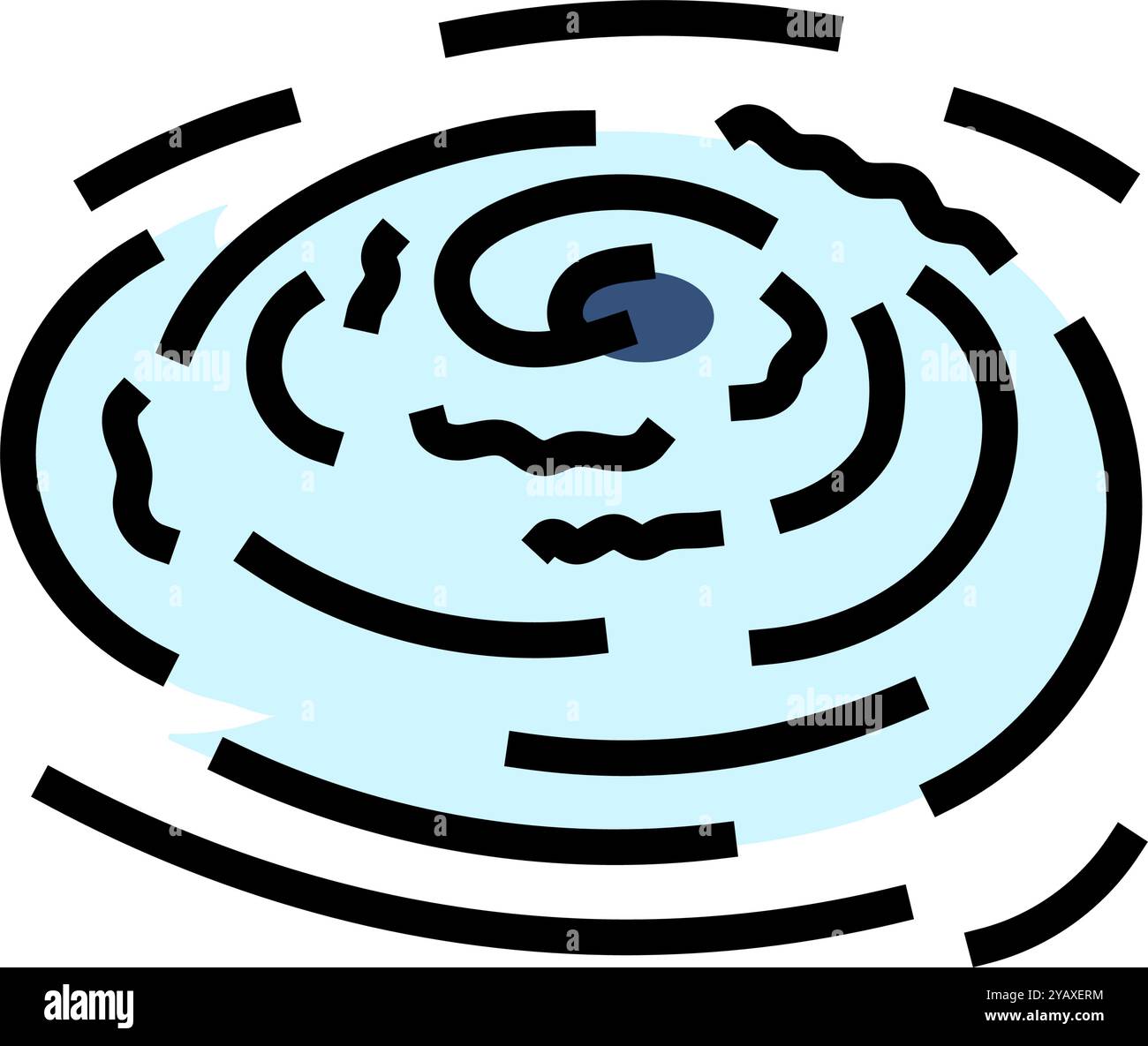 hurricane weather natural phenomena color icon vector illustration ...