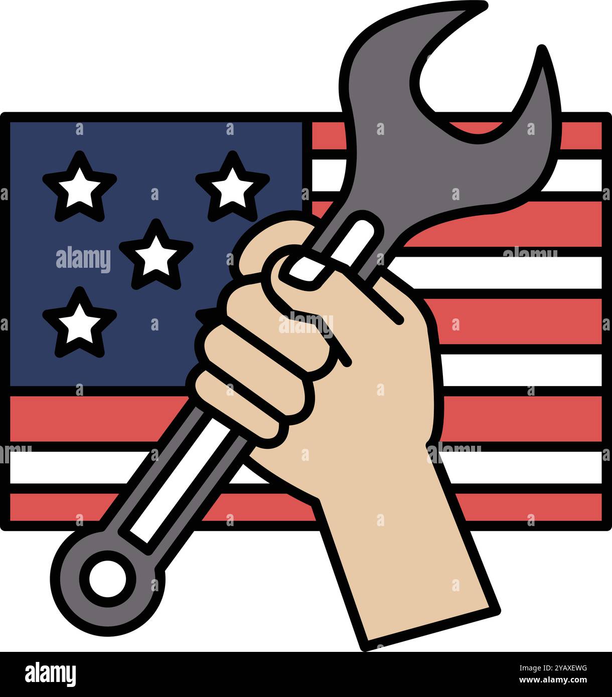 Symbol flag of american determination Stock Vector Images - Alamy