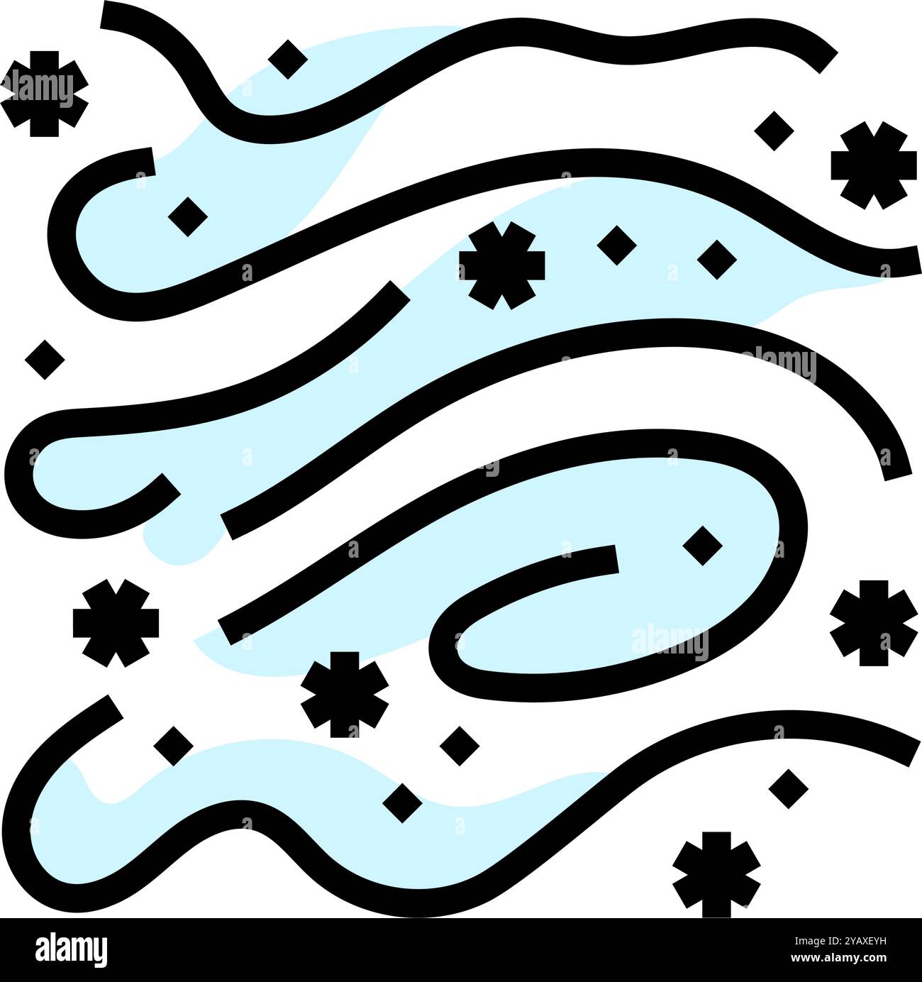 blizzard weather natural phenomena color icon vector illustration Stock ...