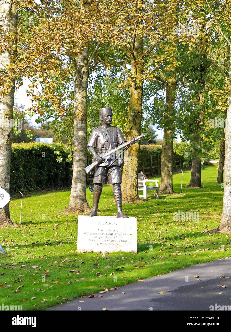A statue at the King’s African Rifles & East African Forces Association ...