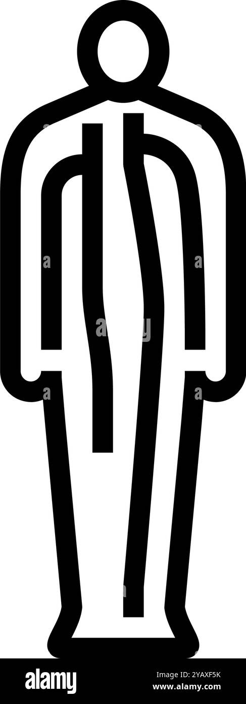 meridian pathways acupuncture line icon vector illustration Stock ...